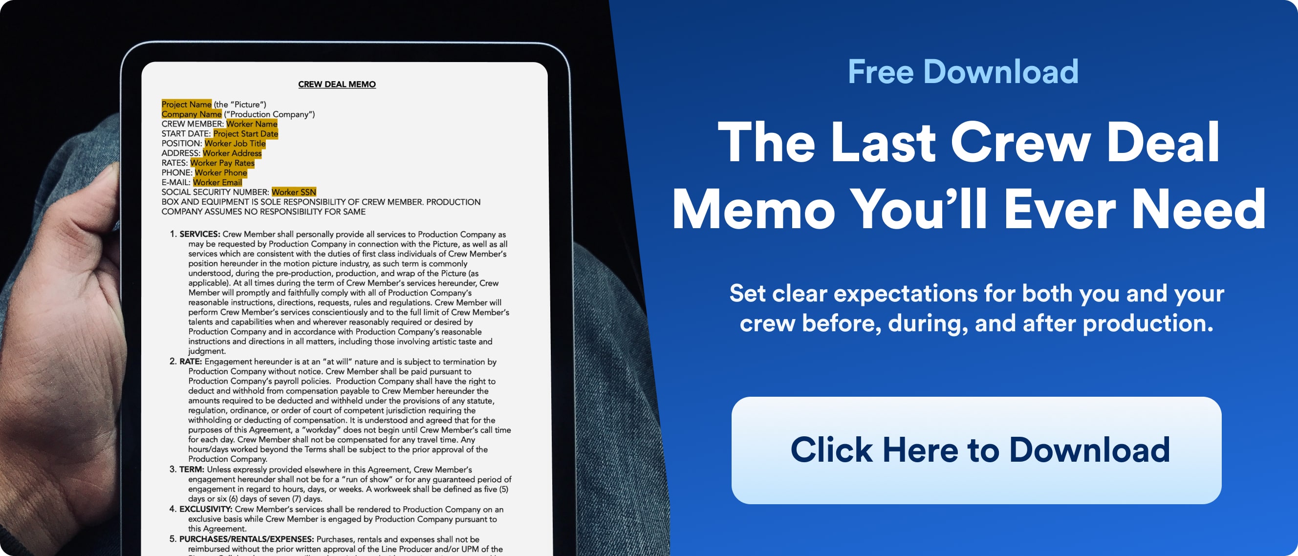 The Last Crew Deal Memo You ll Ever Need Wrapbook